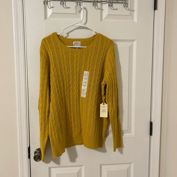 St. John's Bay | Sweaters | St Johns Bay Yellow Cable Knit Sweater ...